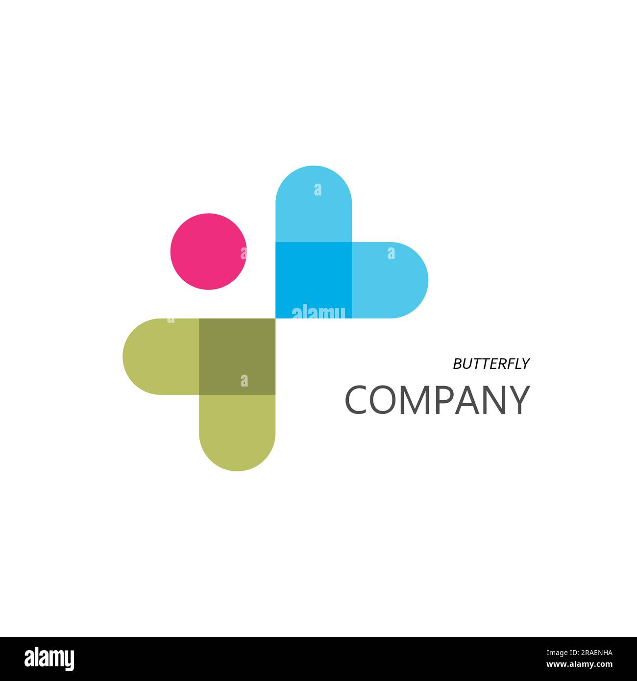 Butterfly logo design element. Color vector icon Stock Vector Image ...