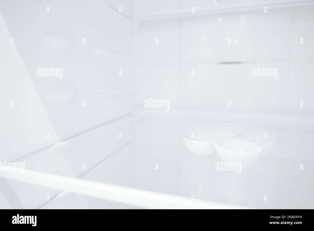 An empty refrigerator. Inside an empty, clean refrigerator, a ...