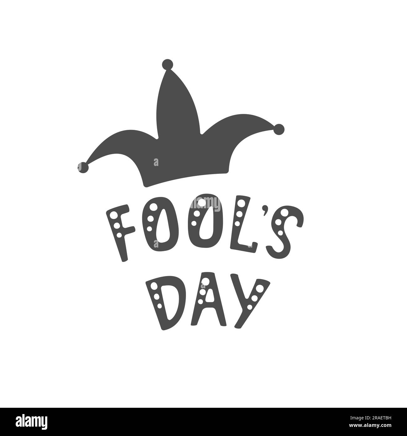 Vector illustration. Handwritten lettering of Fool s Day. Objects ...