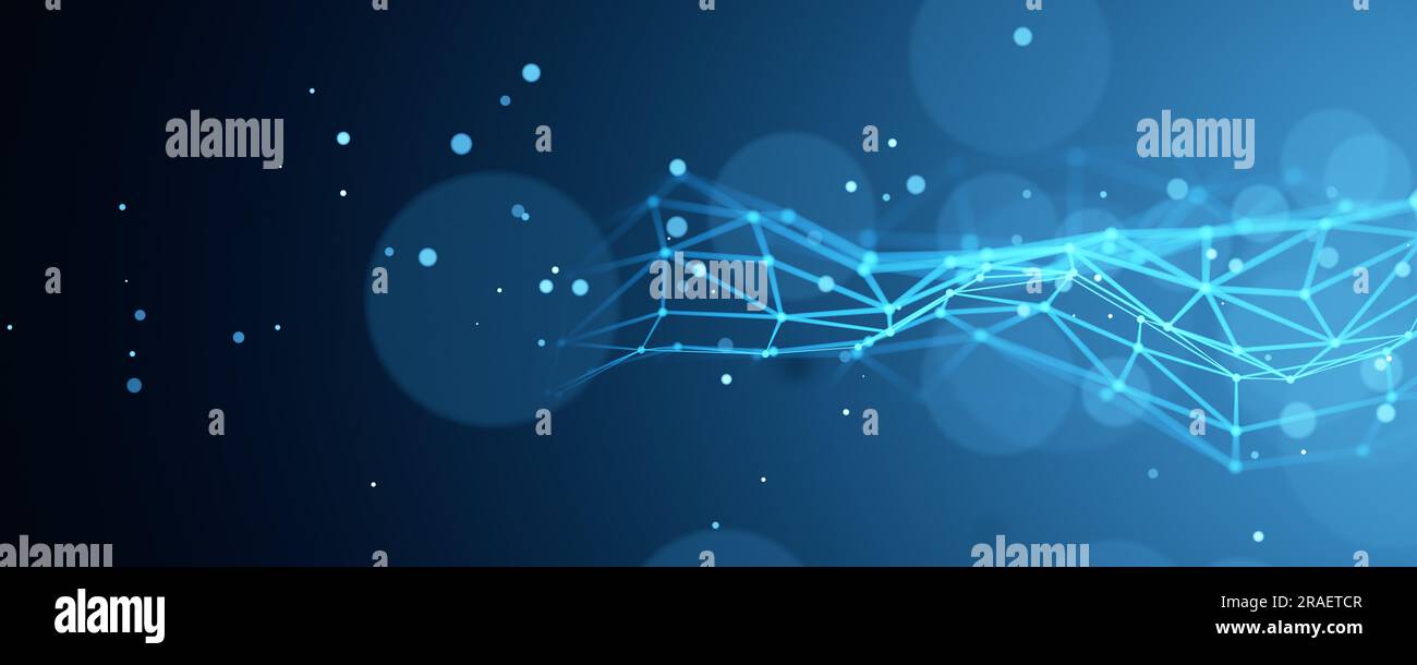 Social network. Big data. Blockchain technology. Network structure background. Artificial ...