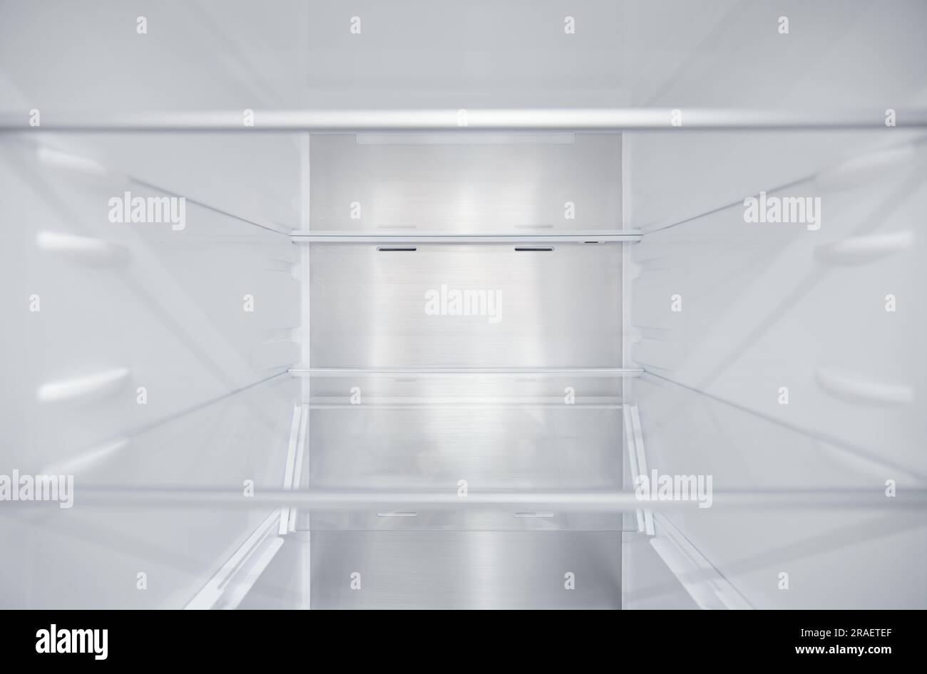 An empty refrigerator. Inside an empty, clean refrigerator, a ...