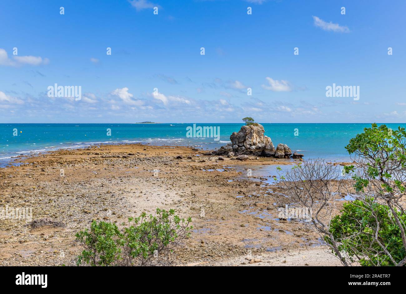 Sea stack at Rocher a la voile (Sailing Rock), historical landmark at ...