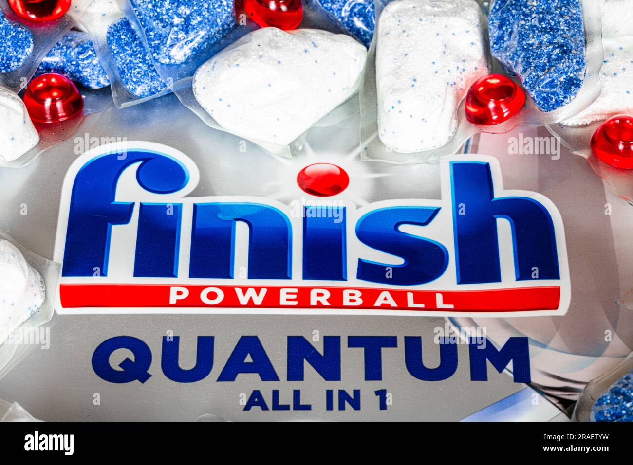 Minnesota, US - June 29, 2023: Finish Quantum All in 1 capsules Stock ...