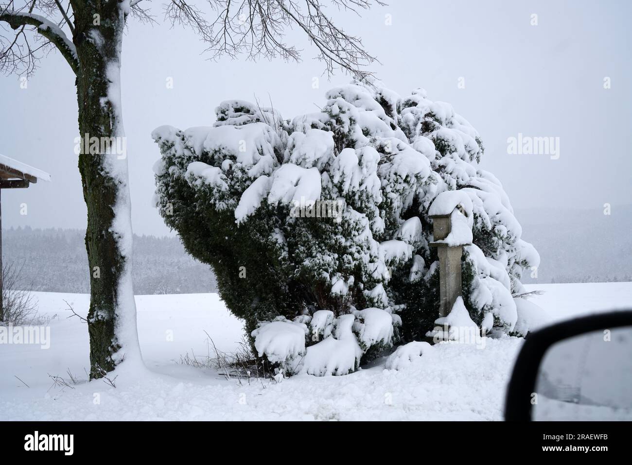 Winter with lots of snow in Bavaria is beautiful again every year Stock ...