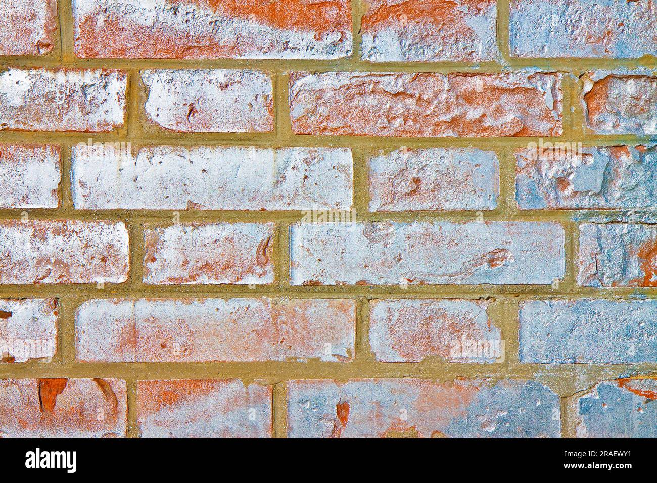 Old brick wall painted with silver paint Stock Photo - Alamy