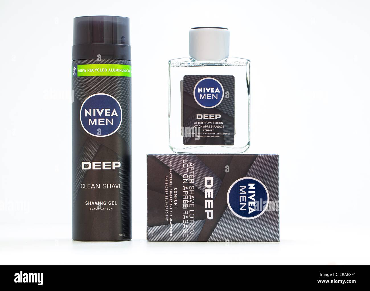 Berlin, Germany - June 30, 2023: Nivea Men Deep Clean Shave shaving gel ...