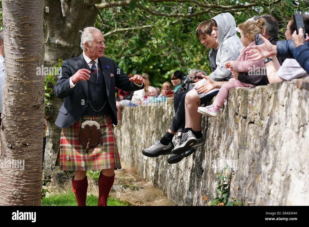 King Charles III meets members of the public during his visit to ...