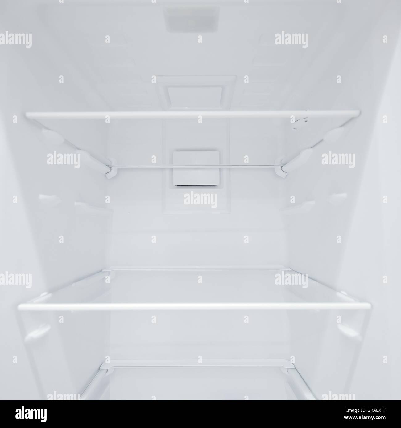 An empty refrigerator. Inside an empty, clean refrigerator, a ...