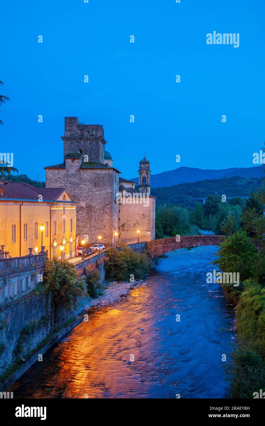 Cesare Battisti bridge, Pontremoli, Massa-Carrara. Tuscany, Italy Stock ...