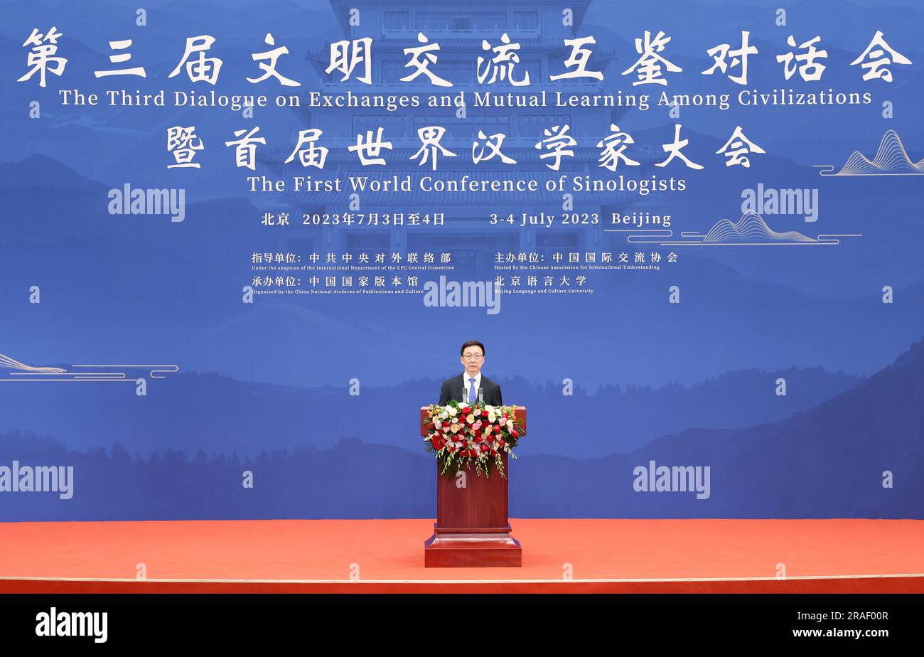Beijing, China. 3rd July, 2023. Chinese Vice President Han Zheng ...