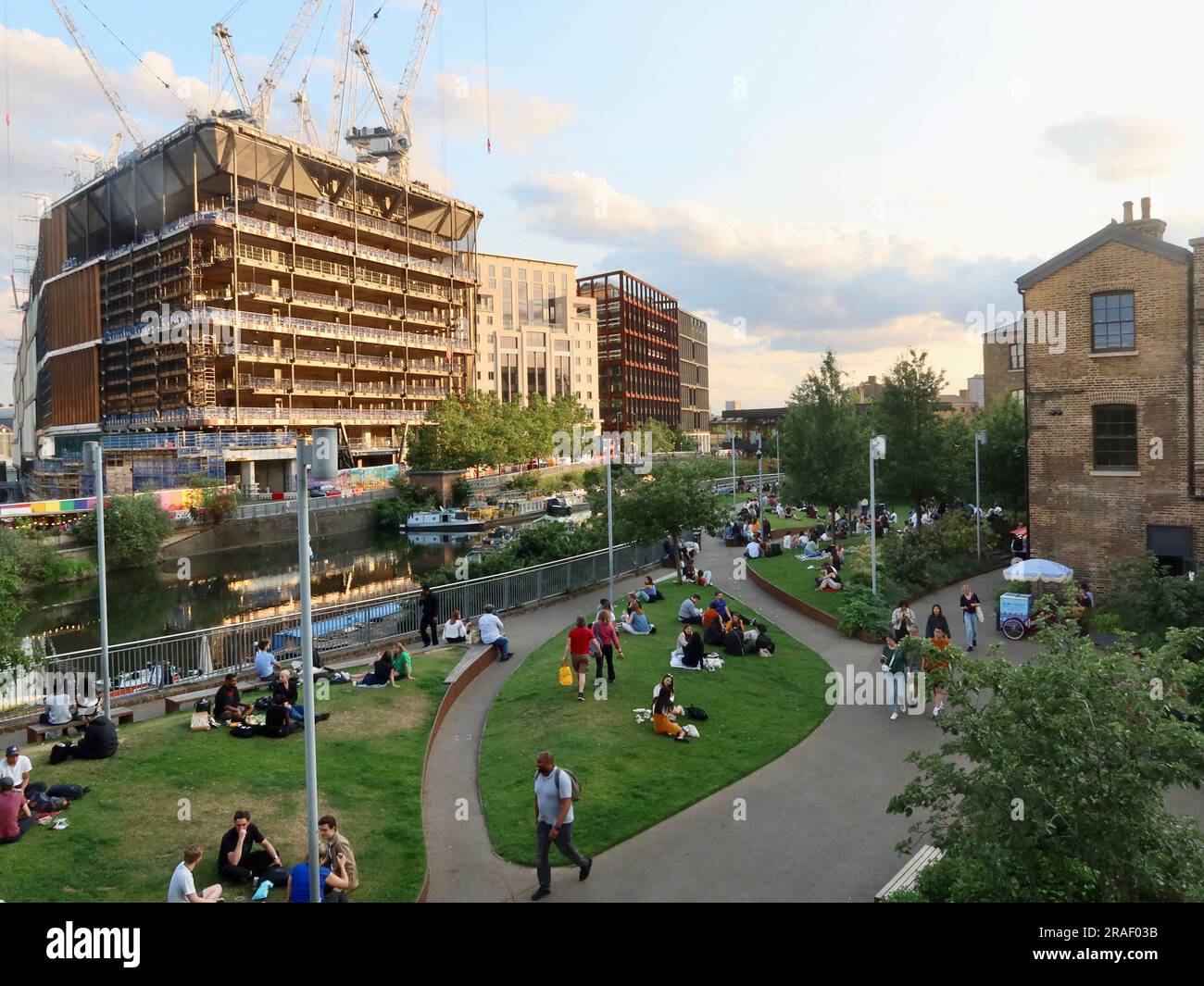 London, UK - June 2023 : Handyside Gardens, Kings Cross. Seen from the ...