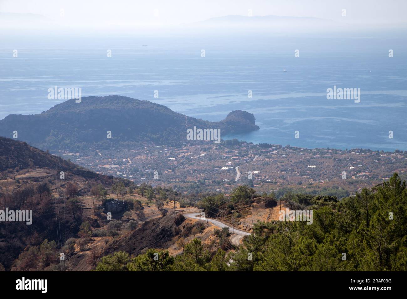Datca Mesudiye town and aegean sea view,Mugla,Turkey Stock Photo - Alamy