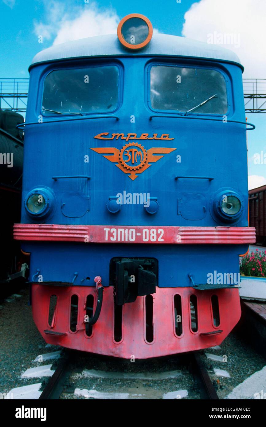 Locomotive, Trans-Siberian Railway, Novosibirsk, Siberia, Russia Stock ...