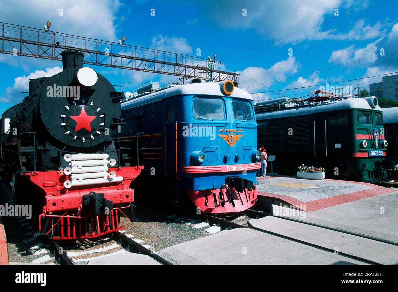 Locomotives, Trans-Siberian Railway, Novosibirsk, Siberia, Russia Stock ...