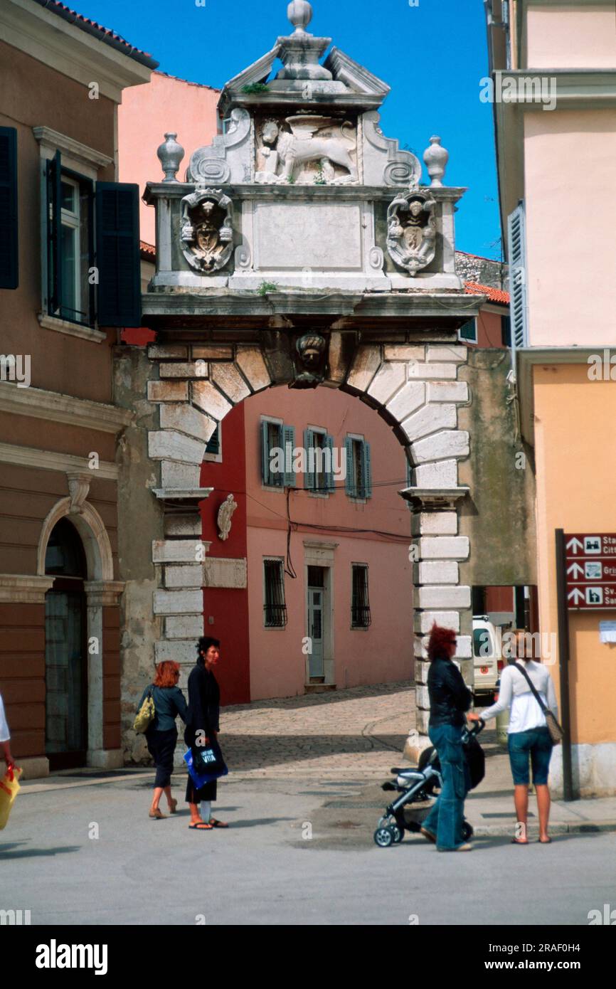 Venetian Gate, Gate to the Old Town, Rovinj, Istria, Croatia Stock ...