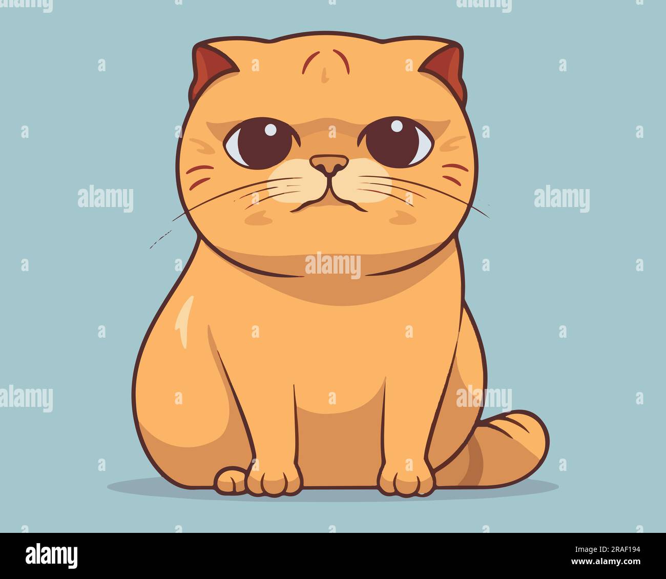 Cute Russian Cat Flat Vector Illustration Stock Vector Image And Art Alamy