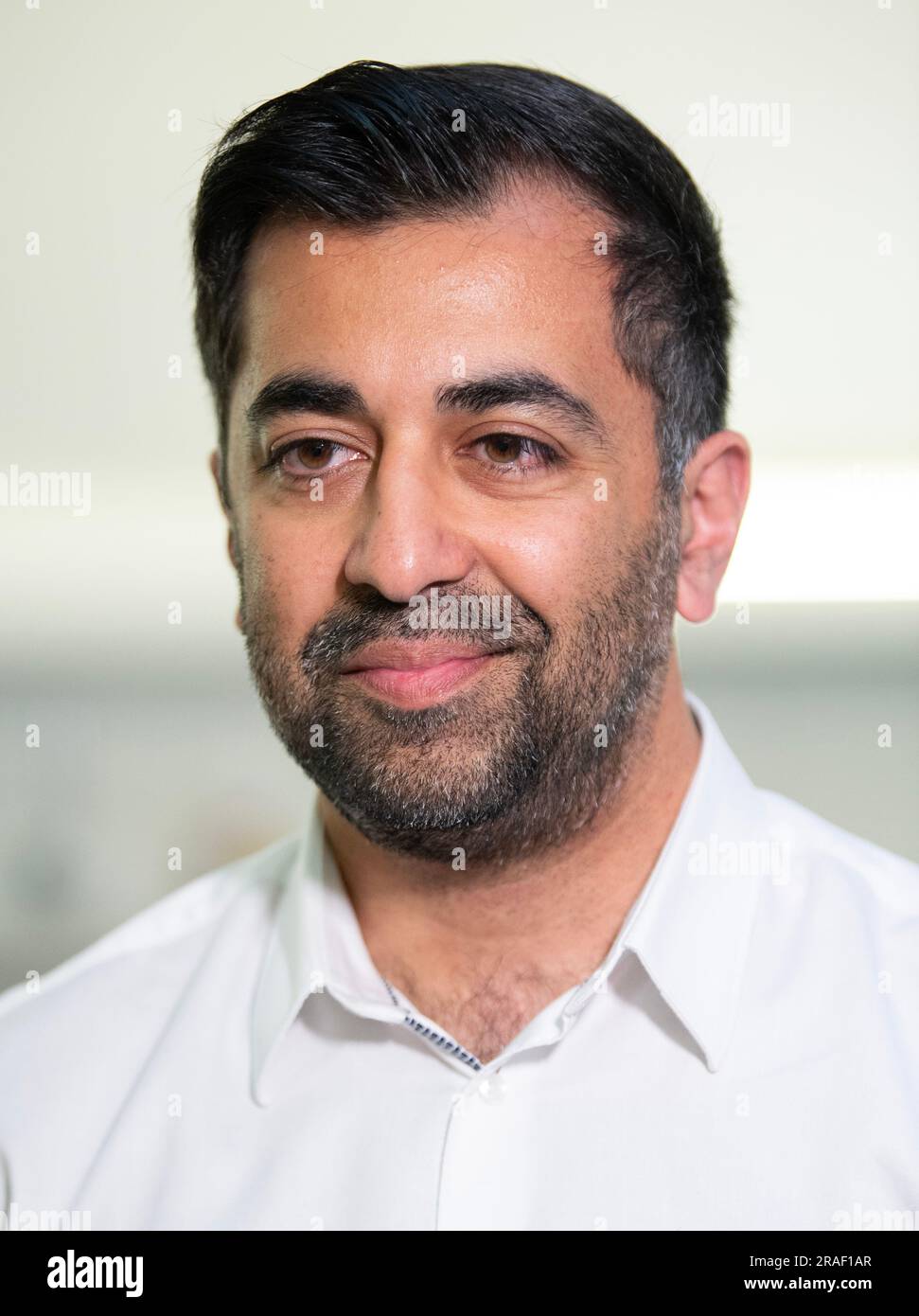 First Minister Humza Yousaf meets staff during a visit to NHS Forth ...