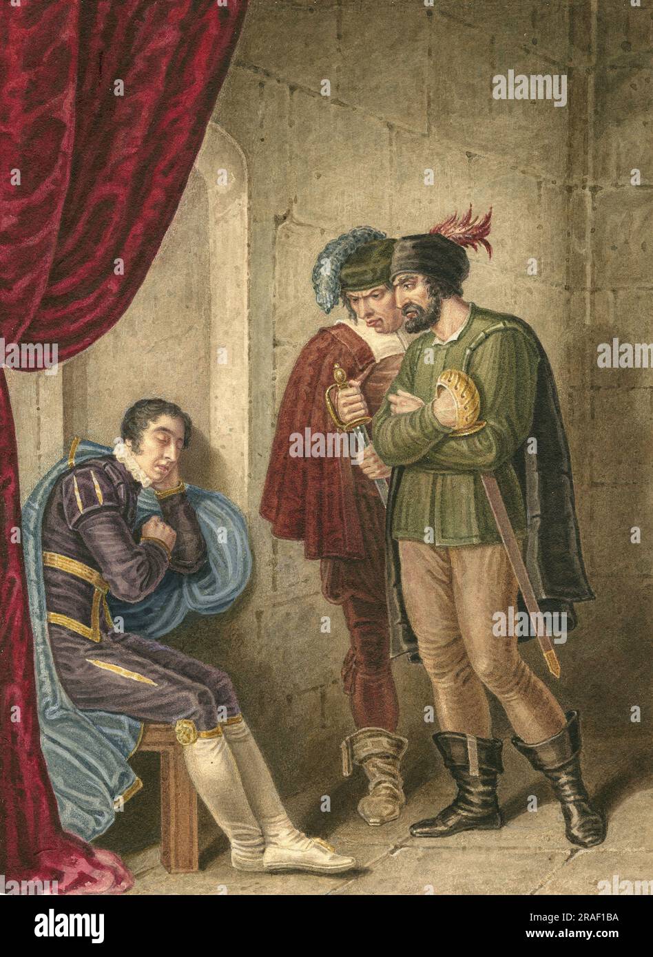 King Richard III, Clarence and the Two Assassins, painting by J ...