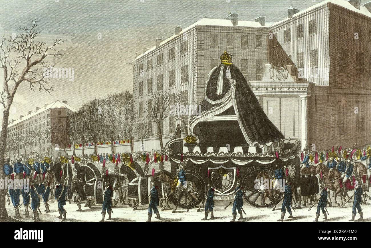 Transfer of the bodies of Louis XVI and Marie-Antoinette to Saint-Denis ...