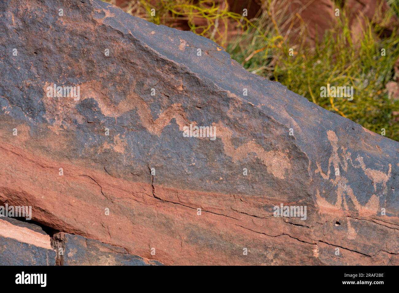 Pre-Hispanic indigenous rock carvings or petroglyphs in Talampaya ...