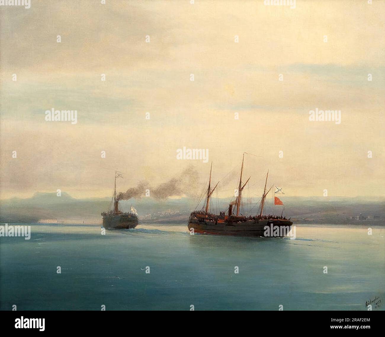 Capturing of the Turkish Ship Mersina Stock Photo - Alamy