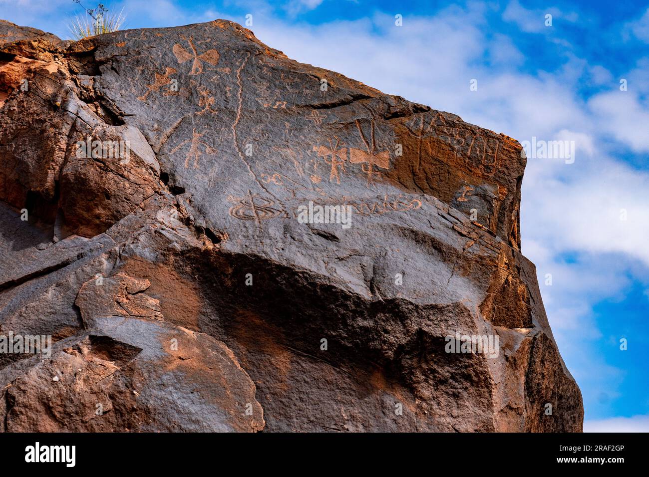Pre-Hispanic indigenous rock carvings or petroglyphs in Talampaya ...