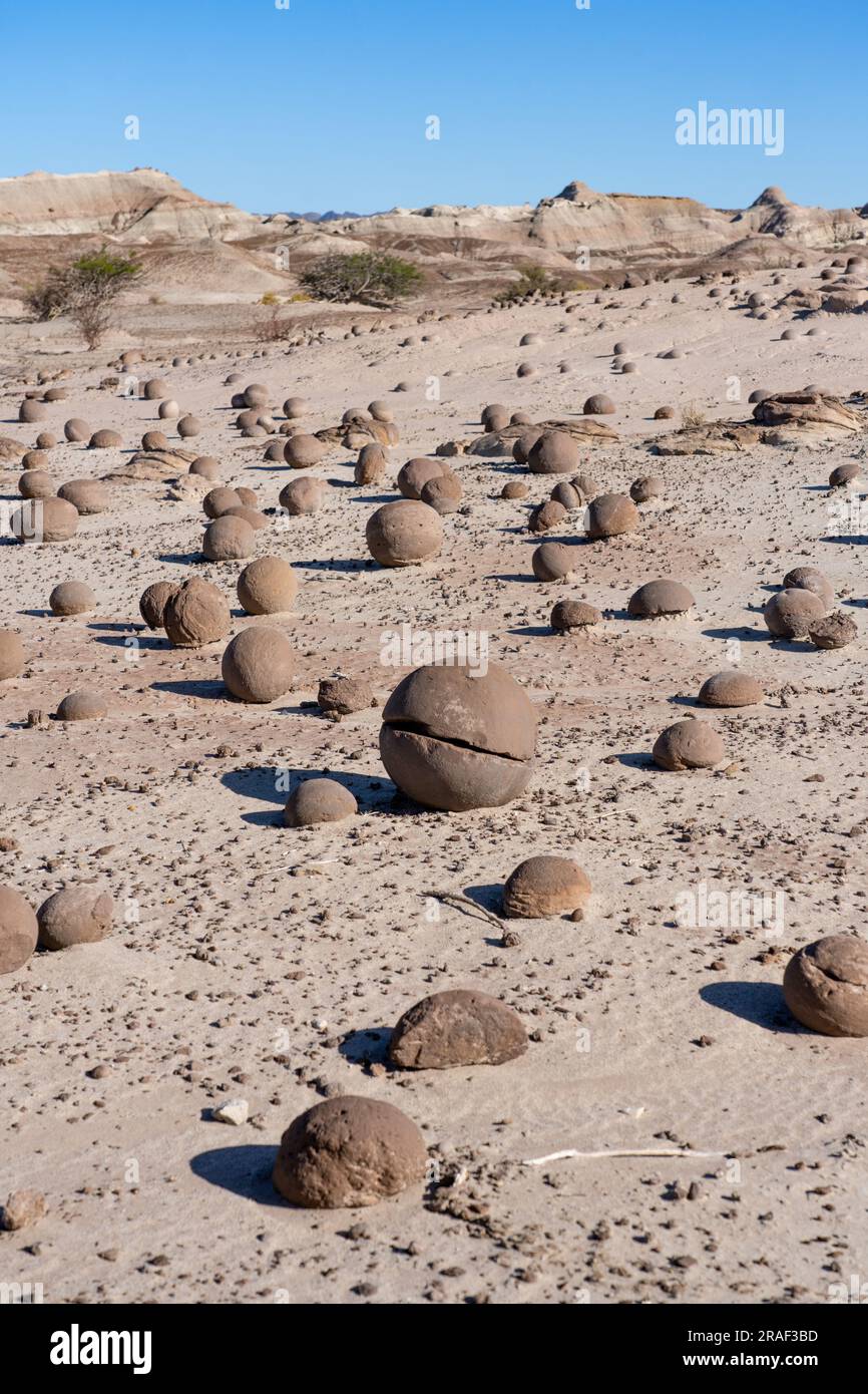 Eroded rocks in the Cancha de Bochas or Bocce Ball Court in ...
