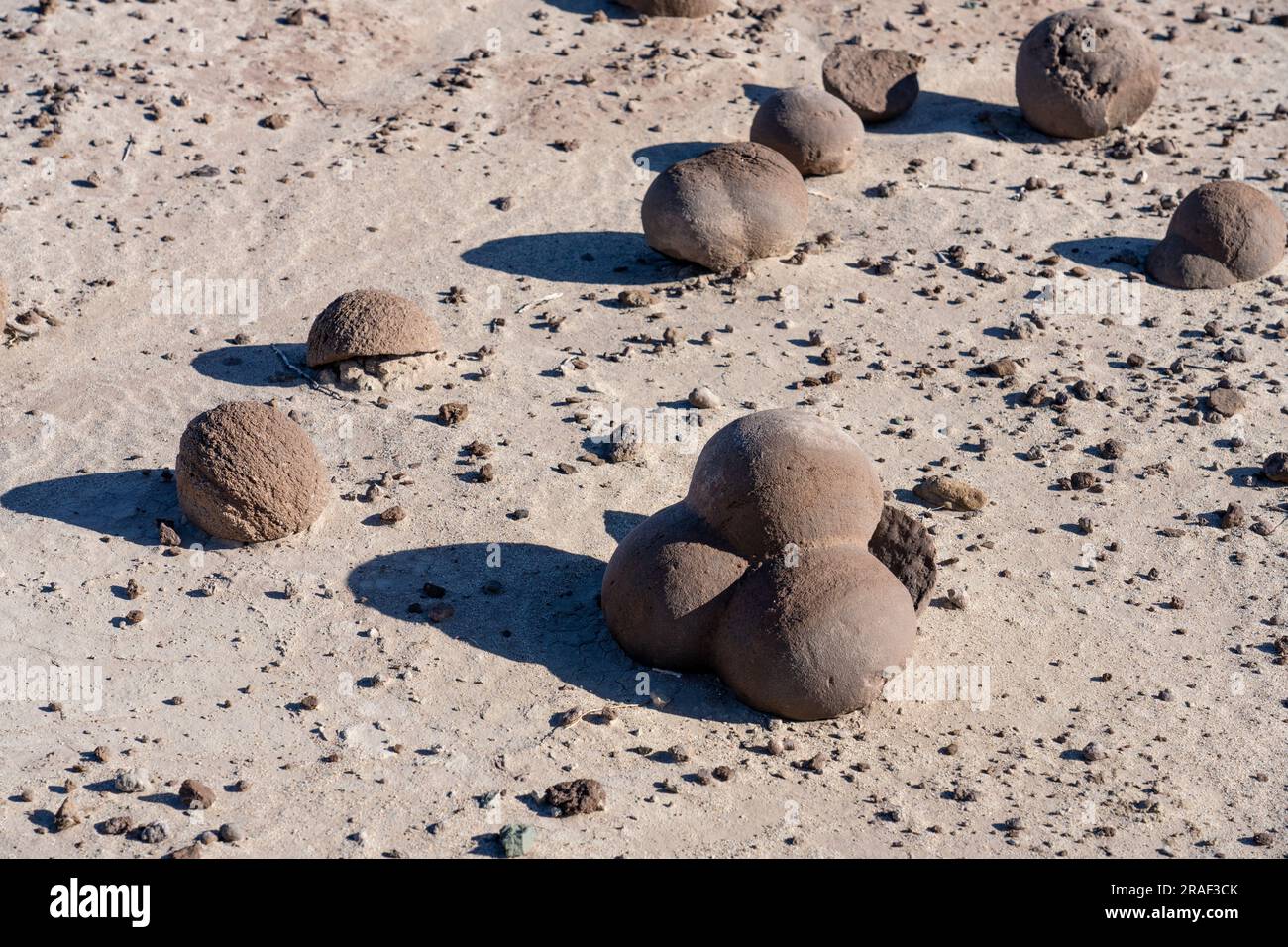 Eroded rocks in the Cancha de Bochas or Bocce Ball Court in ...