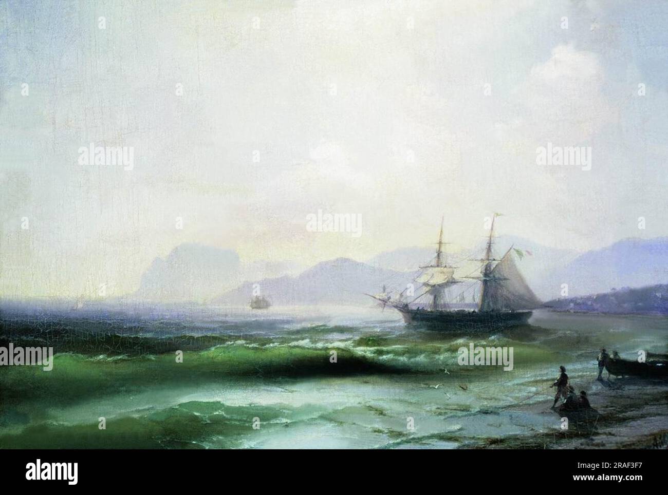 Agitated sea 1877 by Ivan Aivazovsky Stock Photo - Alamy