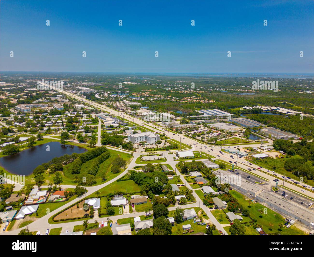 Aerial drone photo Stuart Florida circa 2023 Stock Photo - Alamy