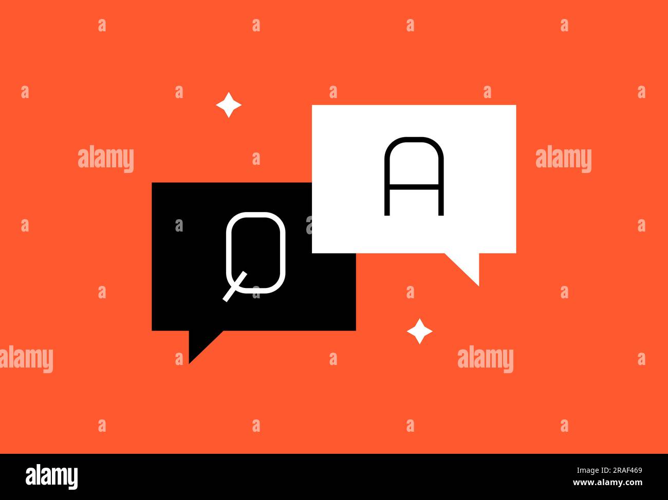 Geometric QA illustration in flat style design. Vector illustration and icon Stock Vector Image ...