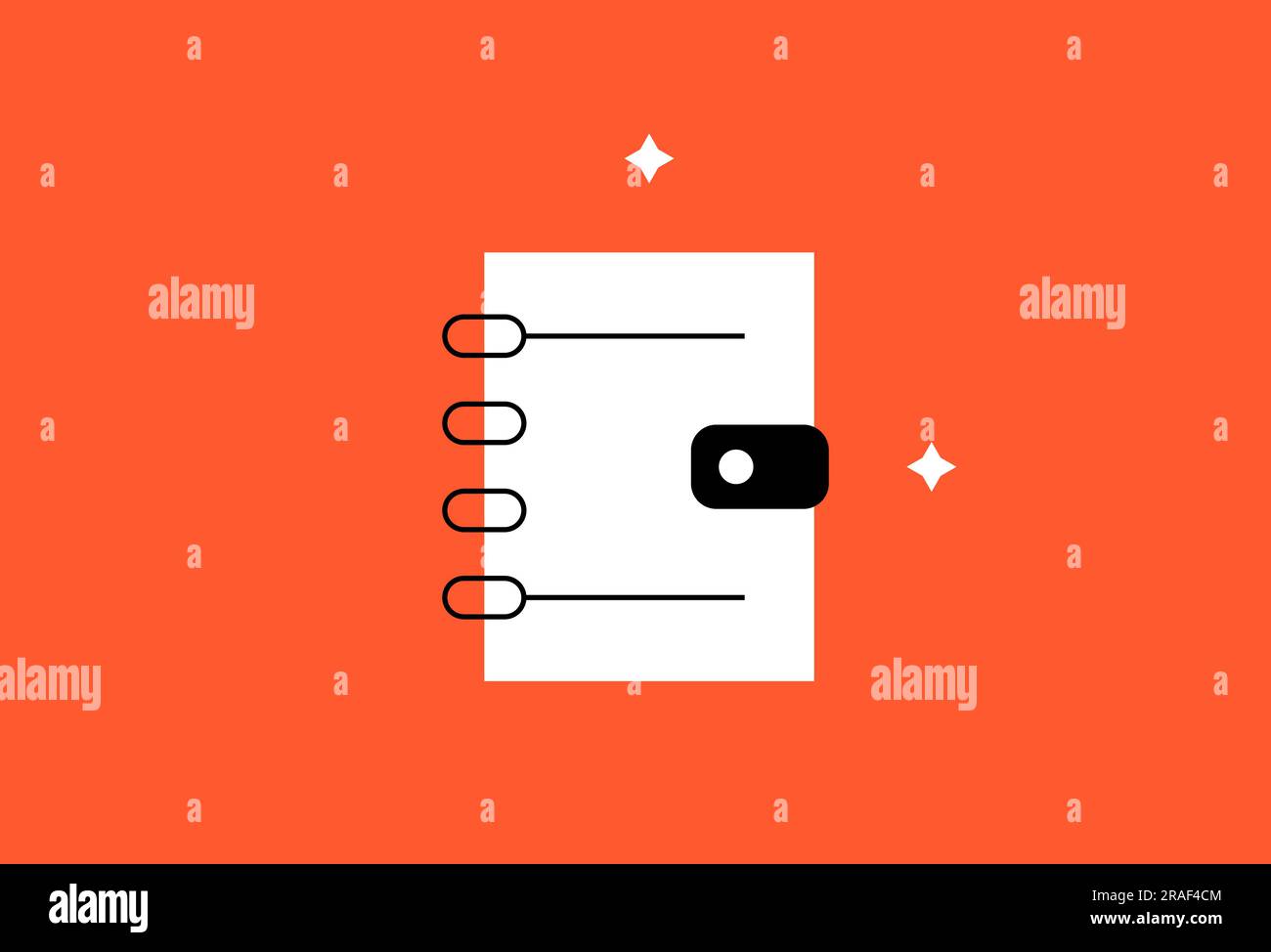 Geometric blocnote illustration in flat style design. Vector ...