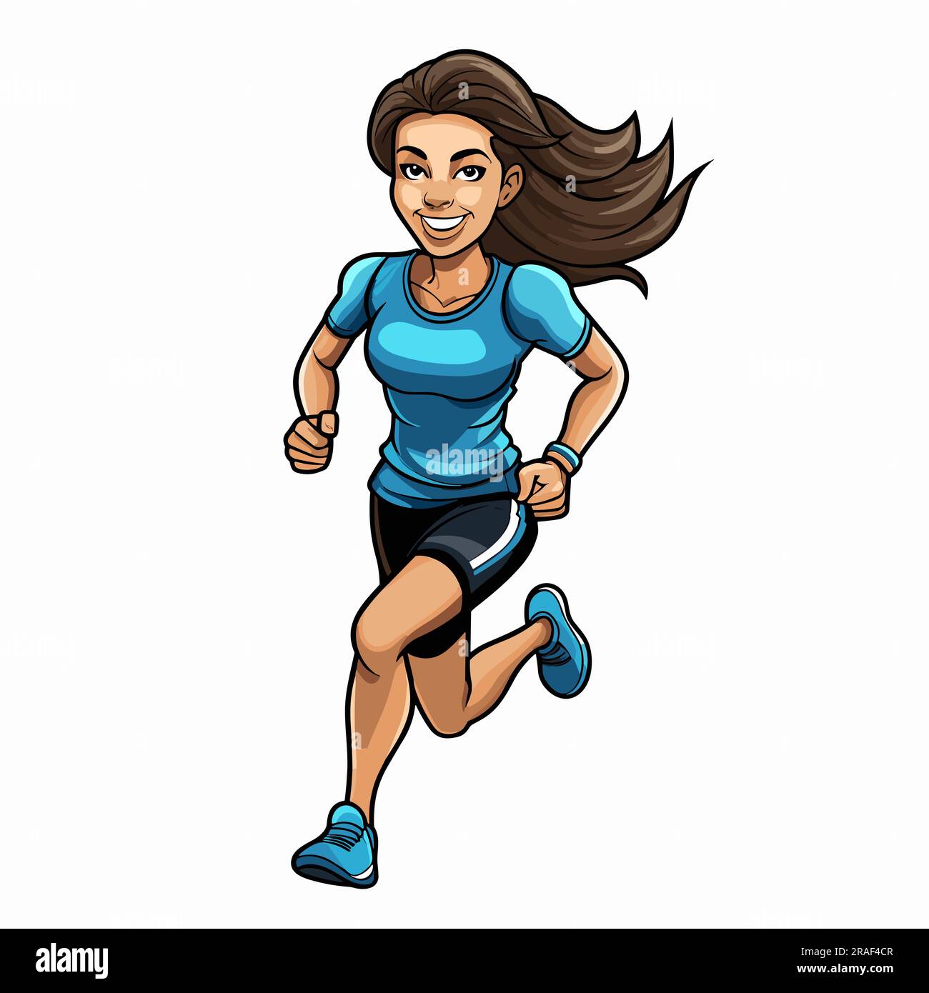 Woman female runner running finish line Stock Vector Images - Alamy