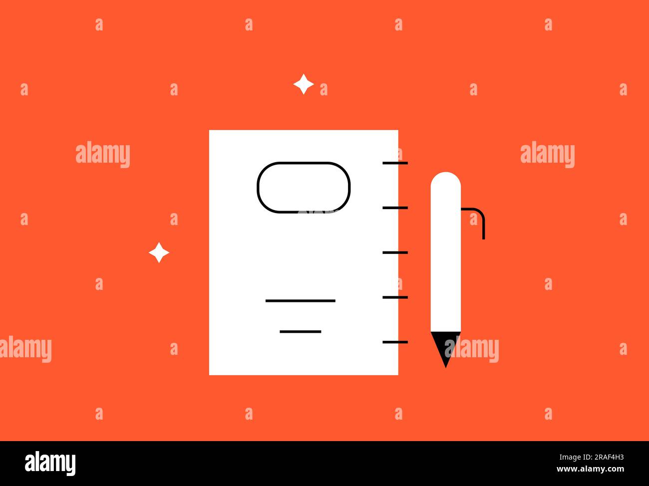 Geometric blocnote illustration in flat style design. Vector ...