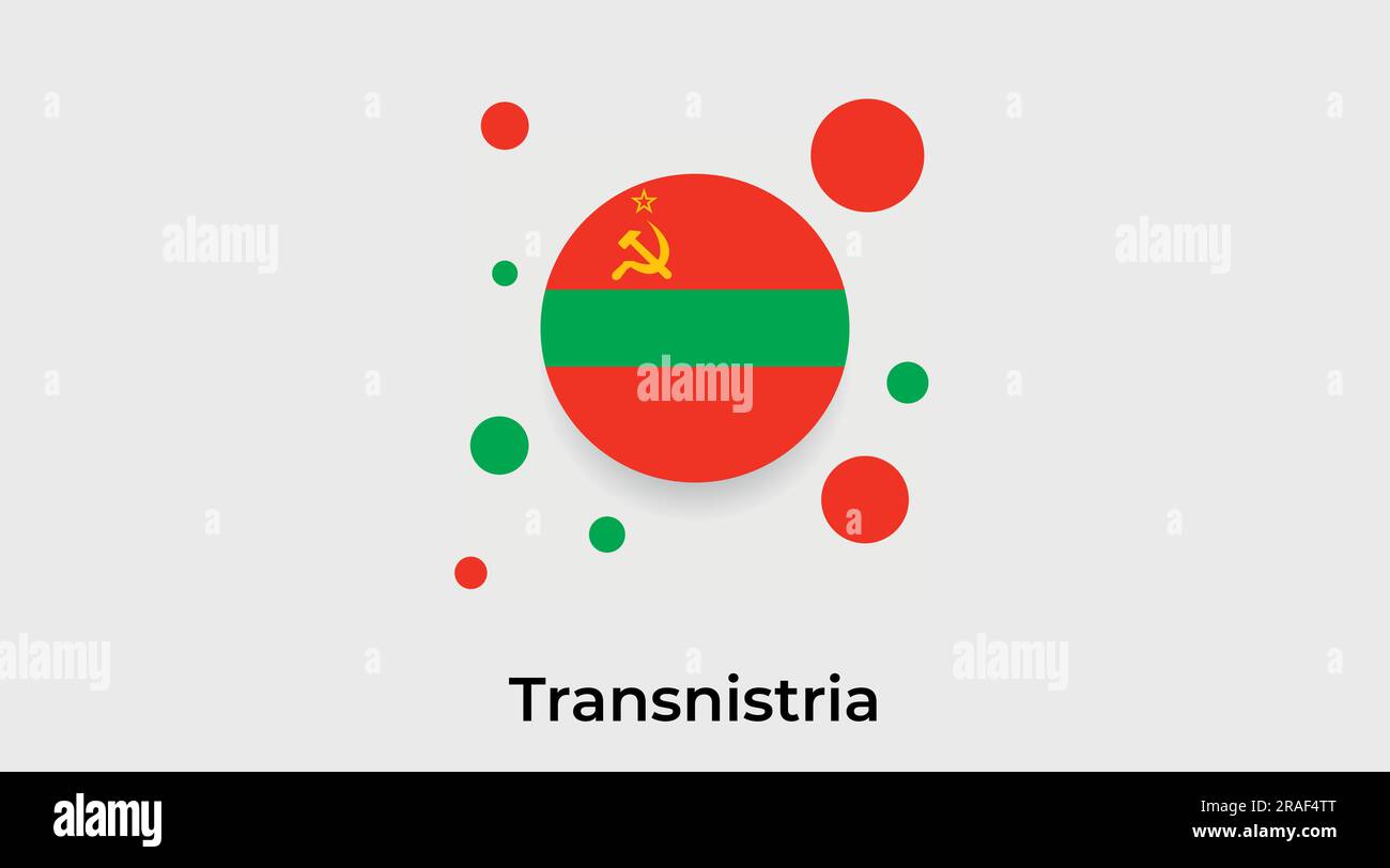 Transnistria flag bubble circle round shape icon colorful vector ...