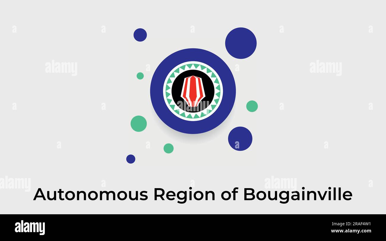 Autonomous Region of Bougainville flag bubble circle round shape icon ...