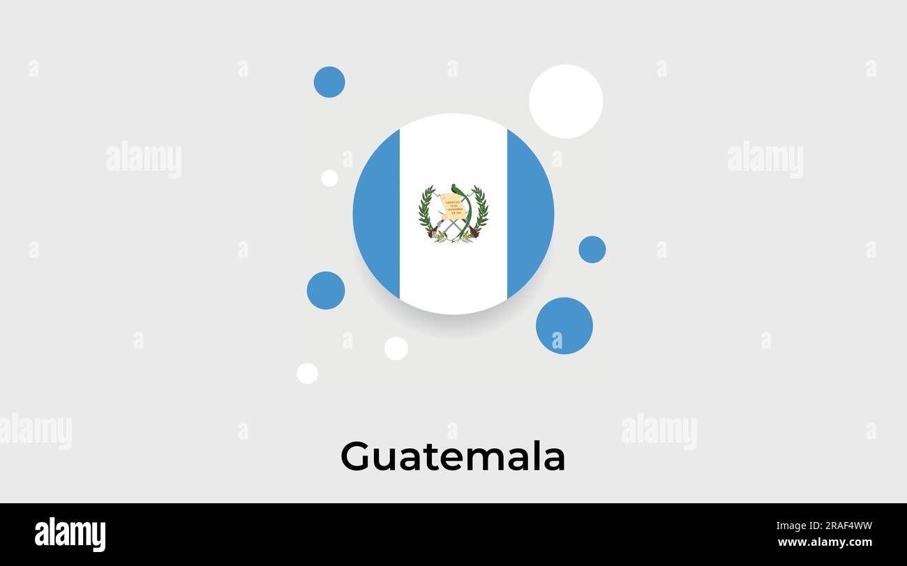 Guatemala flag bubble circle round shape icon colorful vector ...