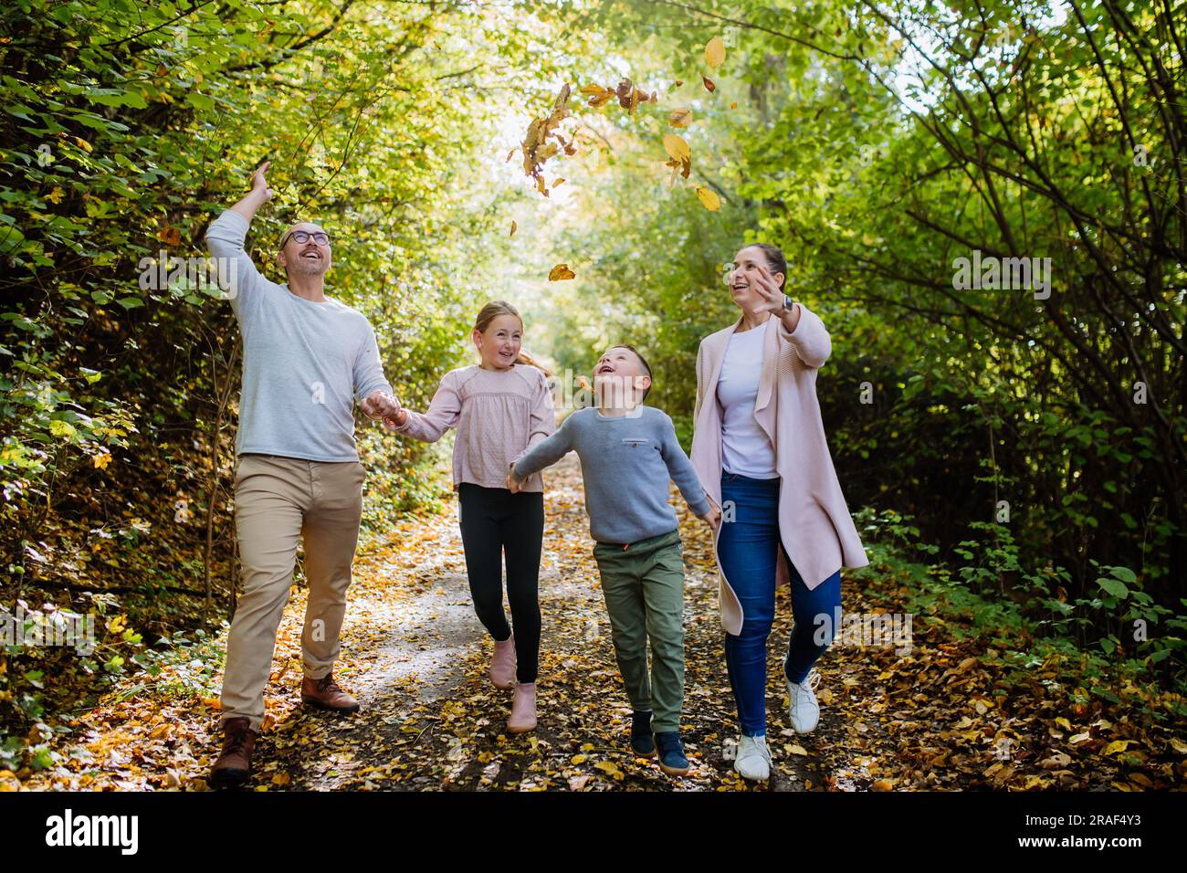 Autumn walk excited woman enjoying hi-res stock photography and images ...