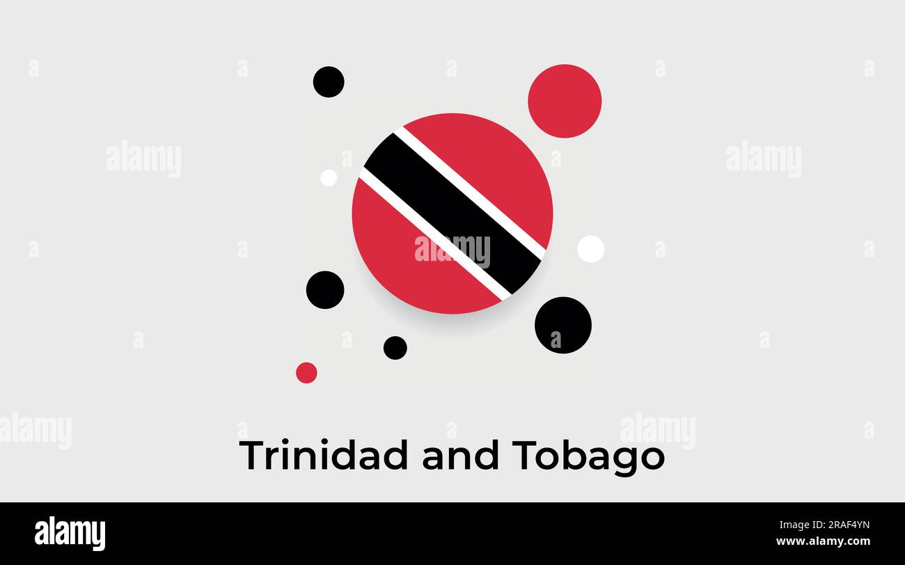 Trinidad and Tobago flag bubble circle round shape icon colorful vector illustration Stock ...