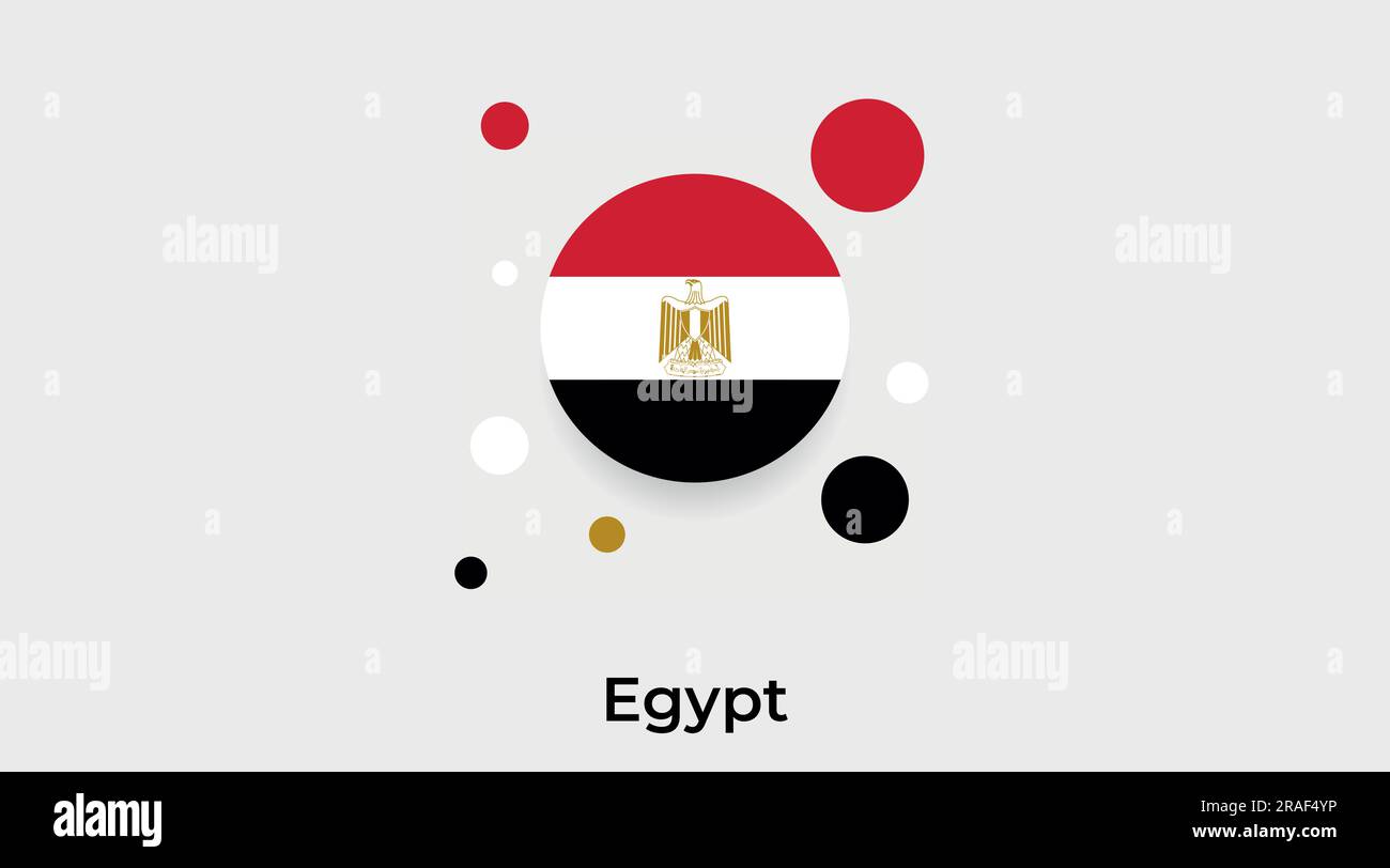 Egypt flag bubble circle round shape icon colorful vector illustration ...