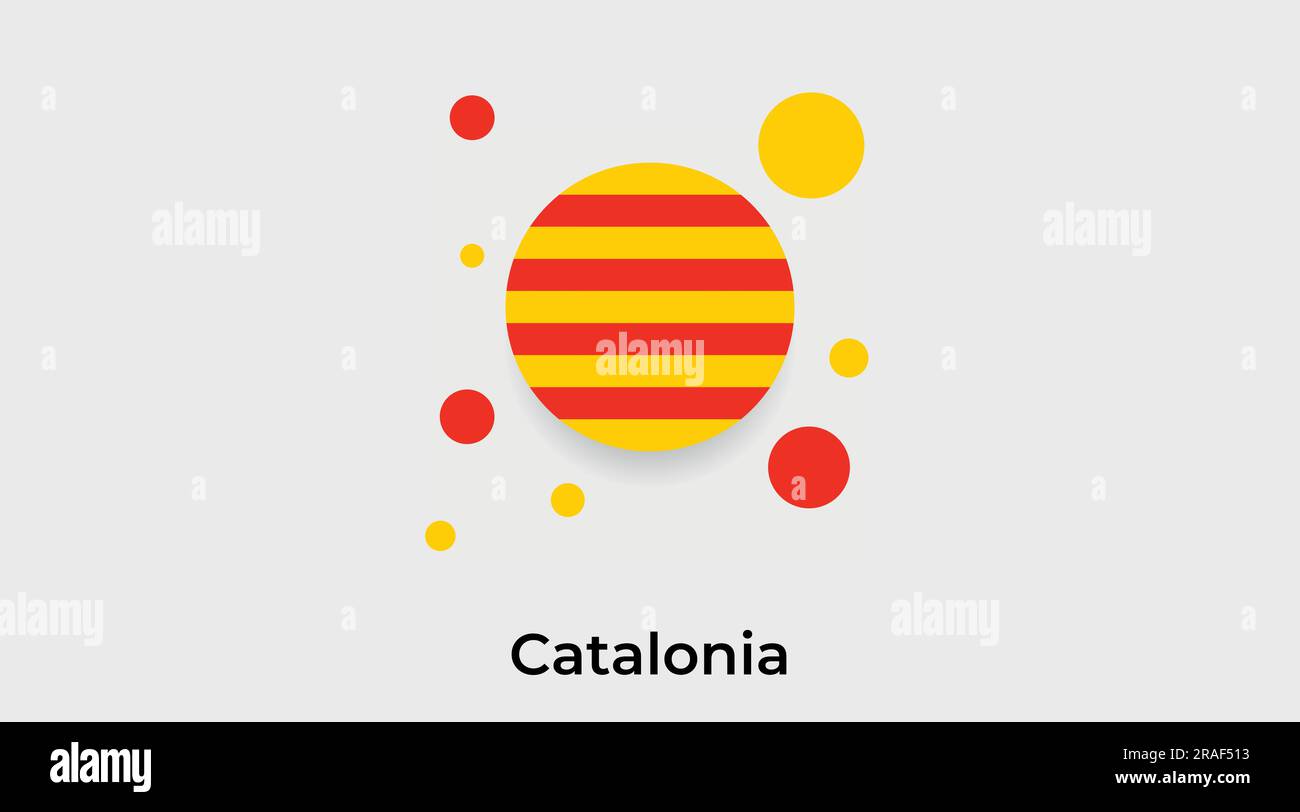 Catalonia flag bubble circle round shape icon colorful vector illustration Stock Vector Image ...