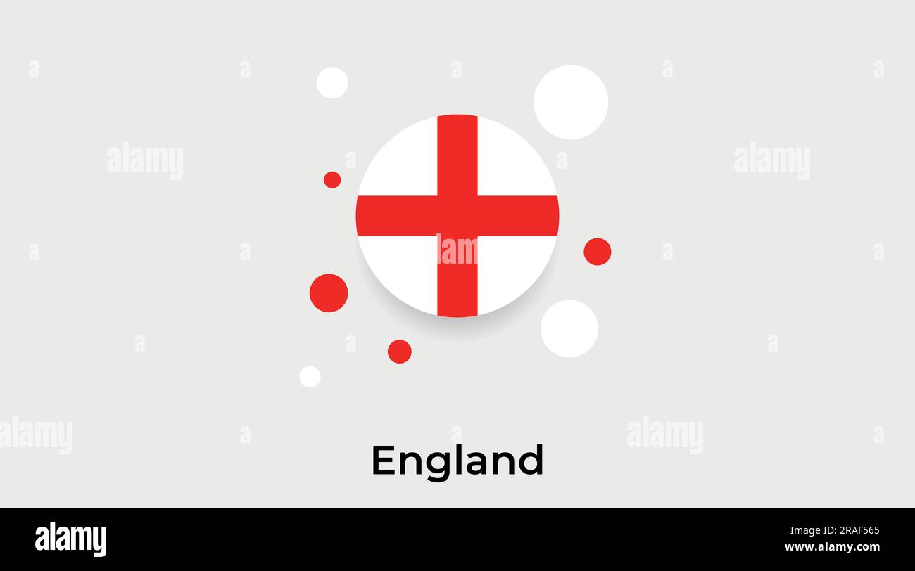 England flag bubble circle round shape icon colorful vector ...