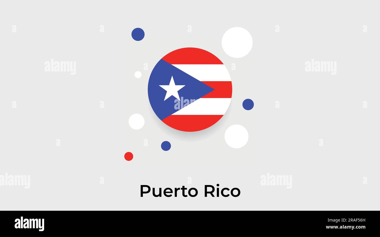 Puerto Rico flag bubble circle round shape icon colorful vector illustration Stock Vector Image ...