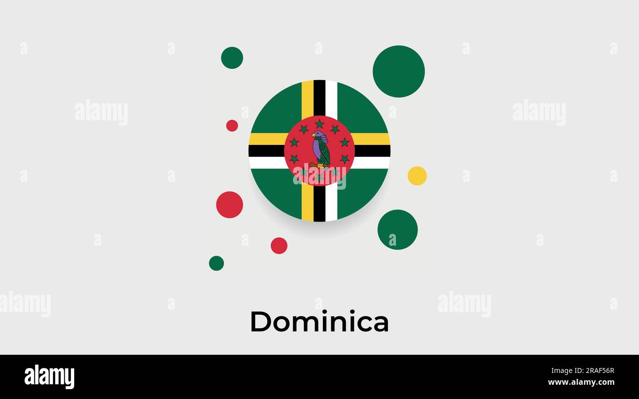 Dominica flag bubble circle round shape icon colorful vector illustration Stock Vector Image ...