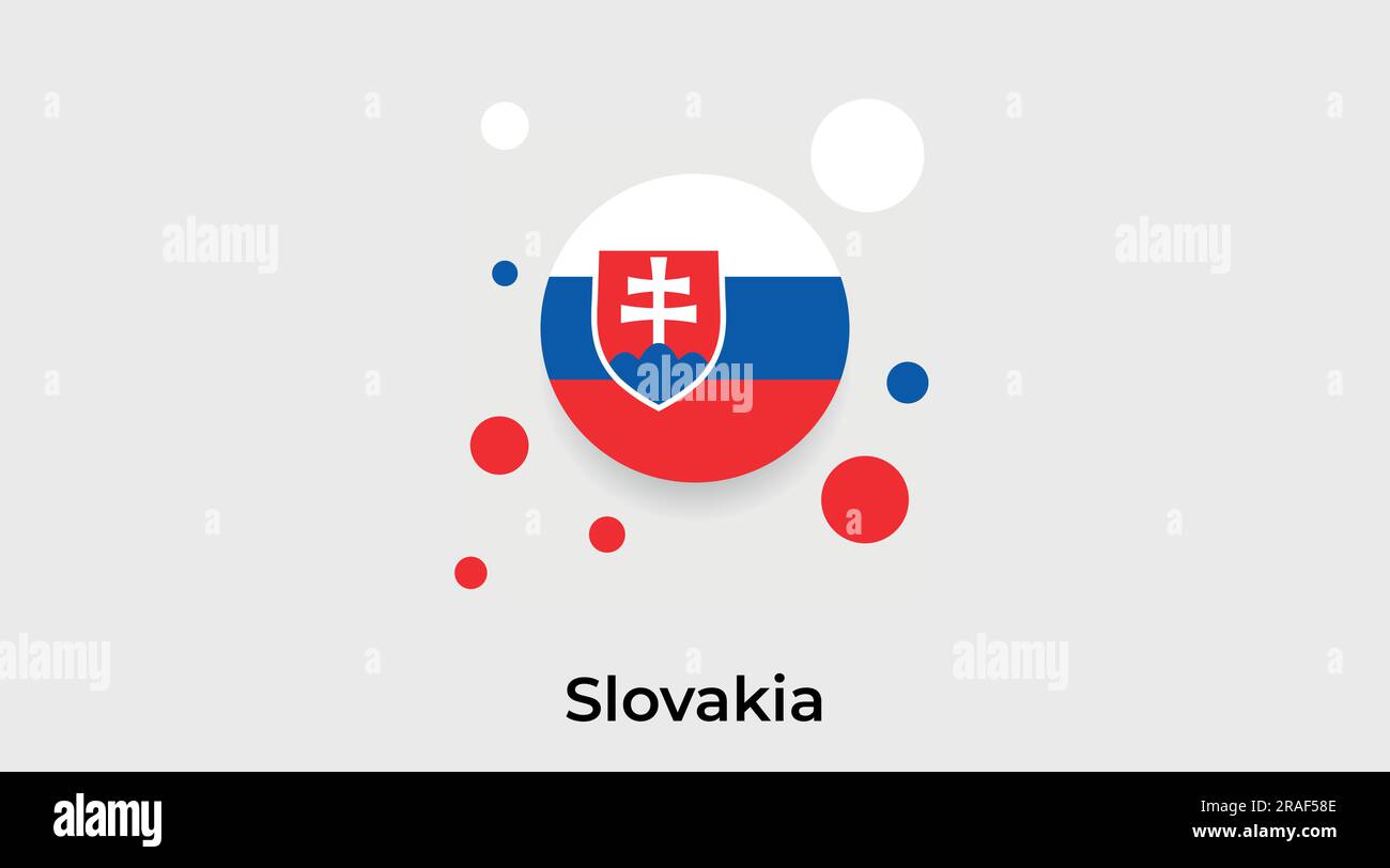 Slovakia flag bubble circle round shape icon colorful vector ...