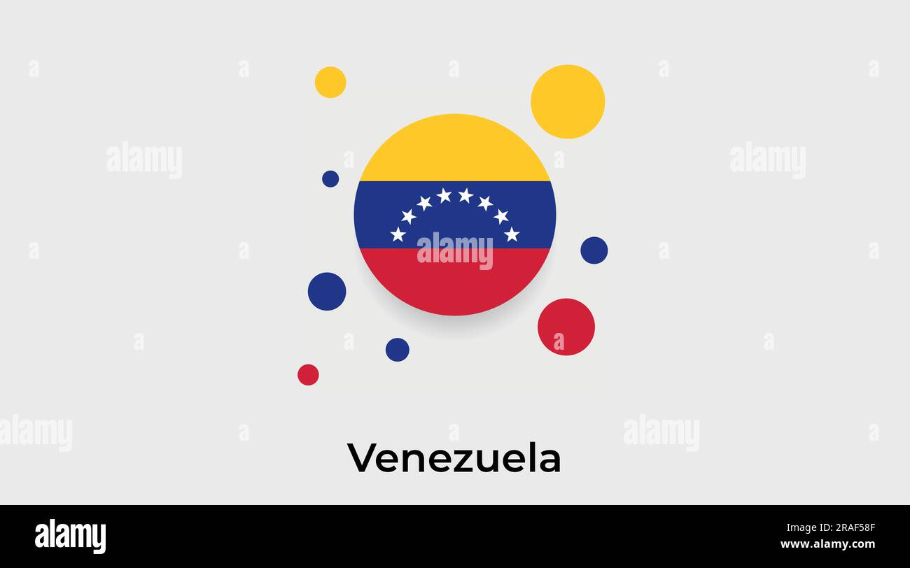 Venezuela flag bubble circle round shape icon colorful vector ...