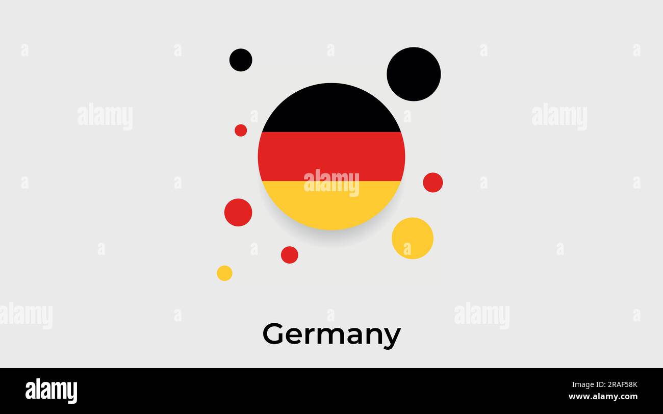 Germany flag bubble circle round shape icon colorful vector ...
