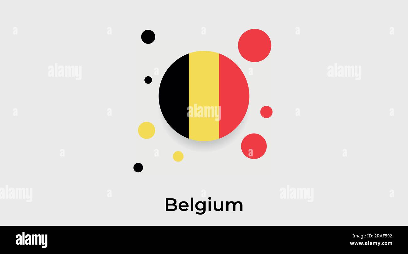 Belgium flag round circle hi-res stock photography and images - Alamy