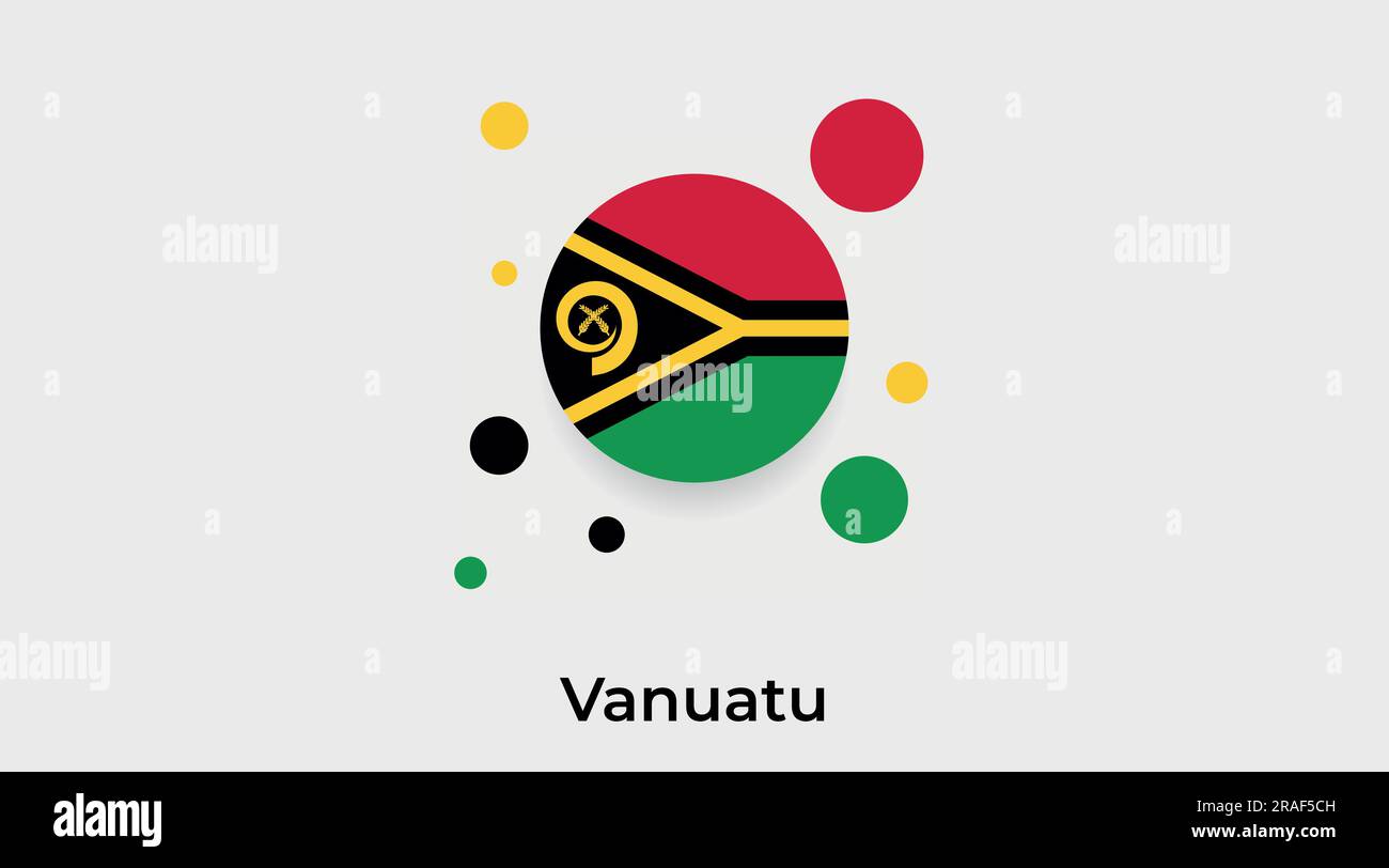 Vanuatu flag bubble circle round shape icon colorful vector illustration Stock Vector Image ...