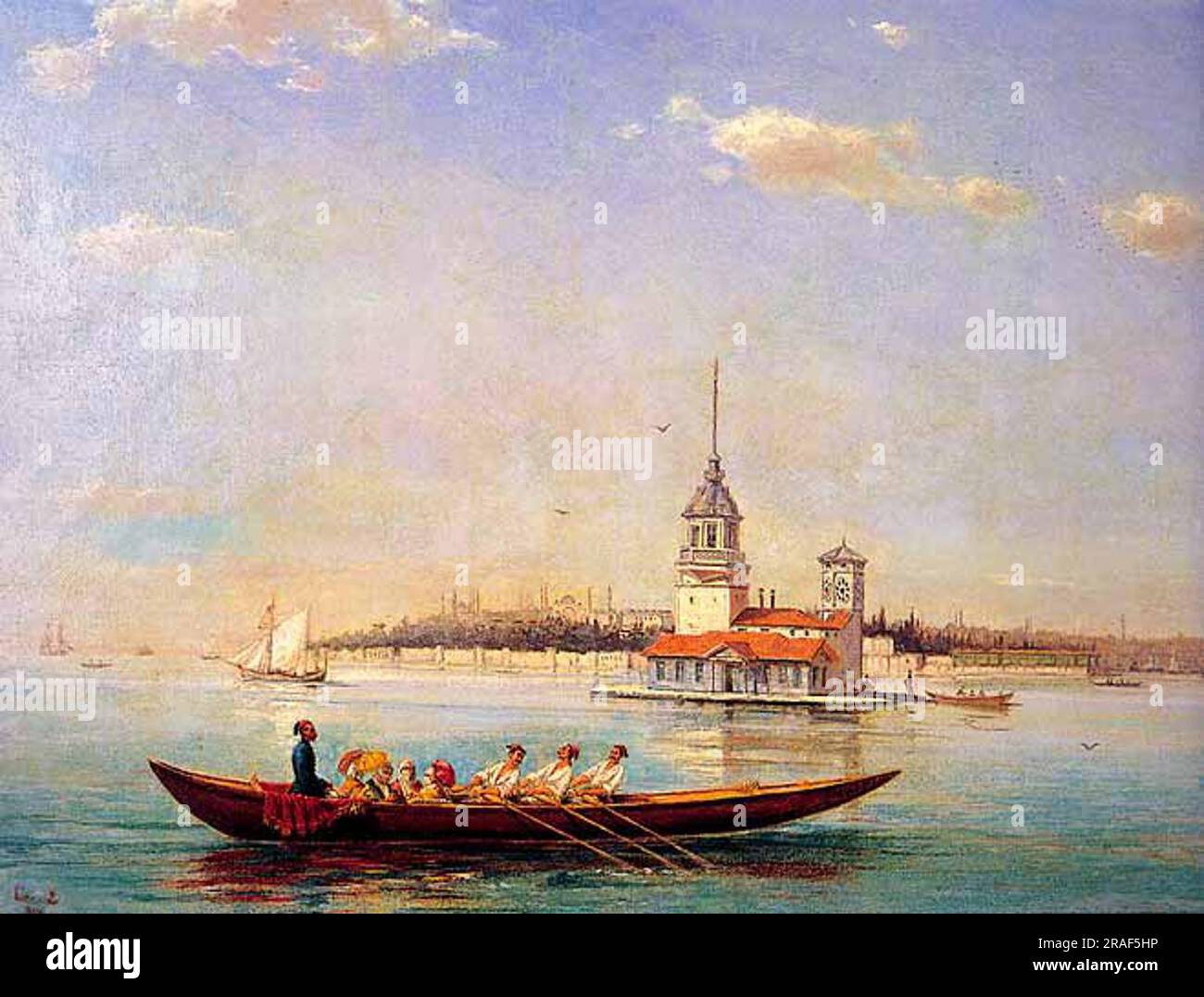 Maiden's Tower 1894 by Hoca Ali Riza Stock Photo - Alamy